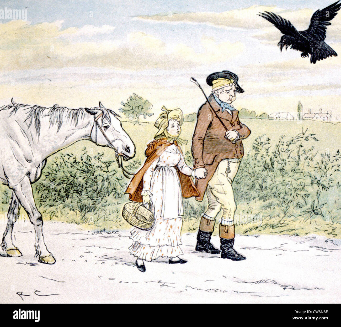 Song illustration by Randolph Caldecott Stock Photo - Alamy