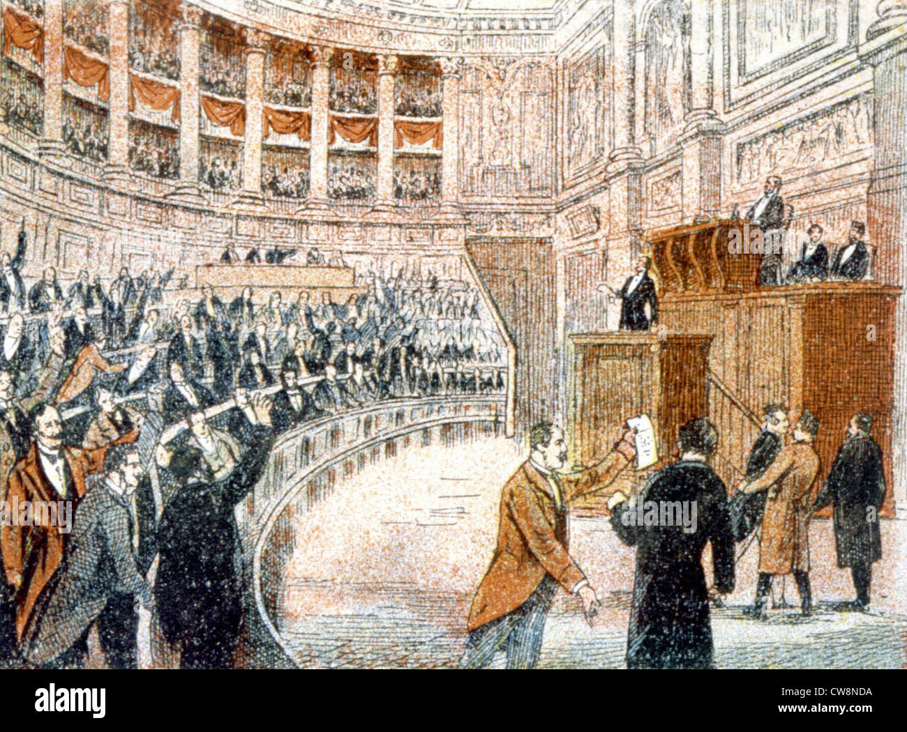 France, illustrations of the declaration of the war of 1870 Stock Photo ...
