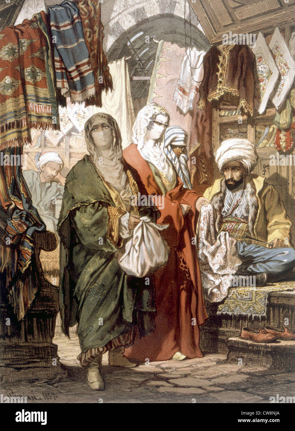 Silk bazaar, by Preziosi Stock Photo - Alamy