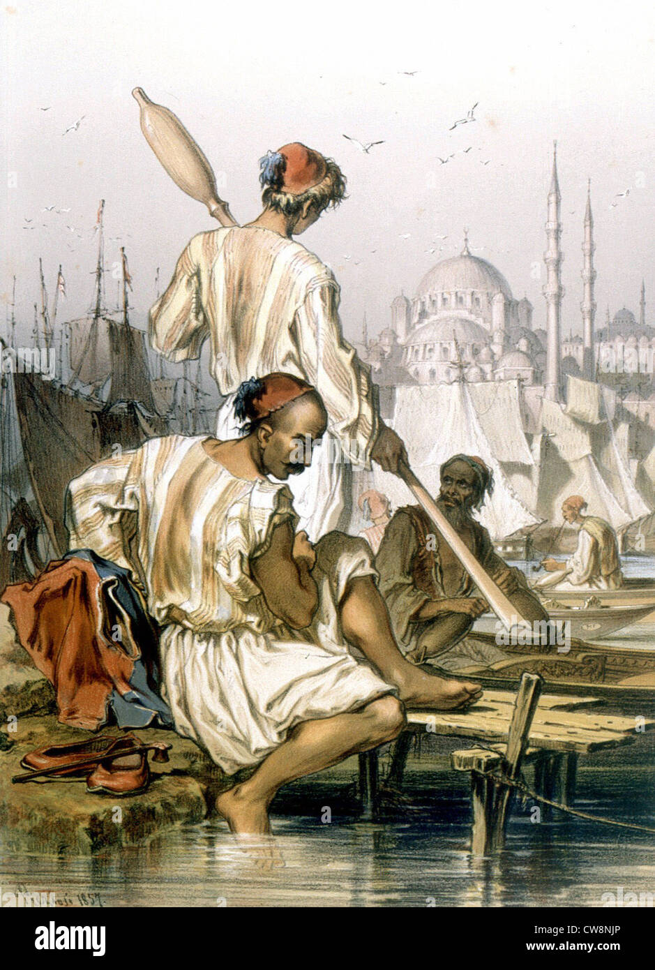 Boatsmen, by Preziosi Stock Photo - Alamy