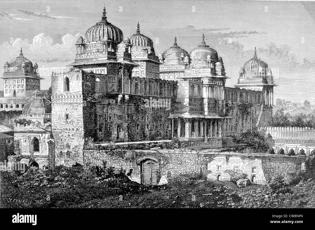 Raj mahal palace Black and White Stock Photos & Images - Alamy