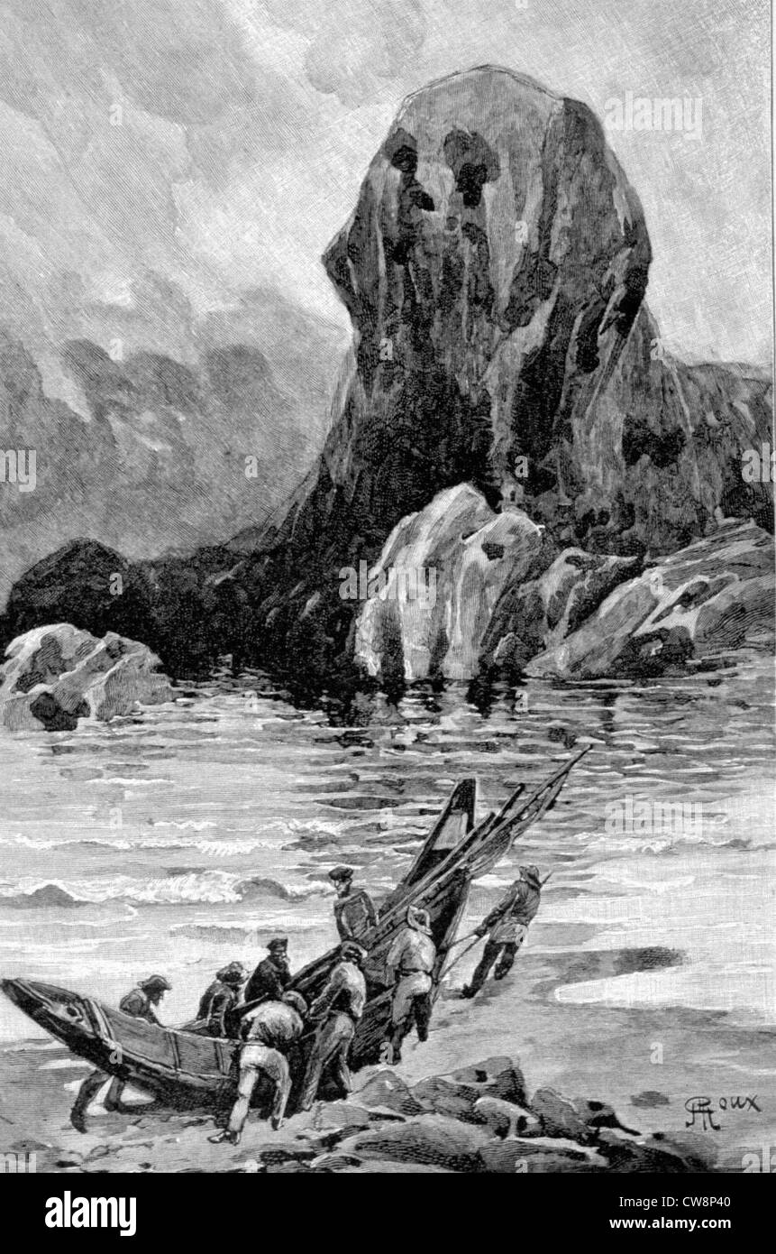 Jules Verne: 'The Sphinx of the Ice Fields', illustration Stock Photo ...