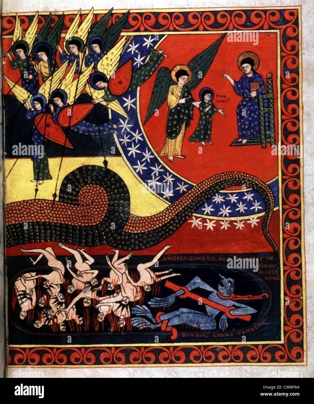 Apocalypse, vision of the 11th century Stock Photo - Alamy