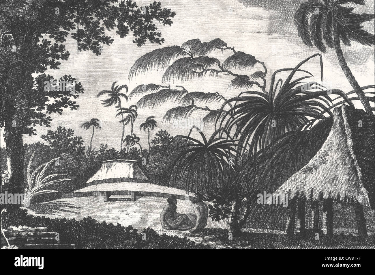 Journey of James COOK, engraving by William Hodges Stock Photo - Alamy