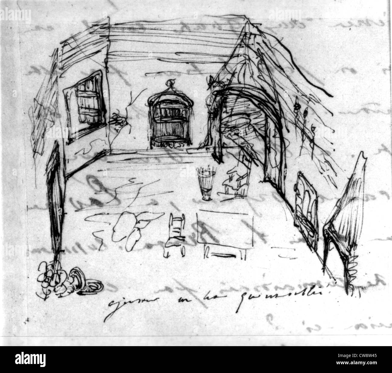 Drawing by Victor Hugo Stock Photo - Alamy