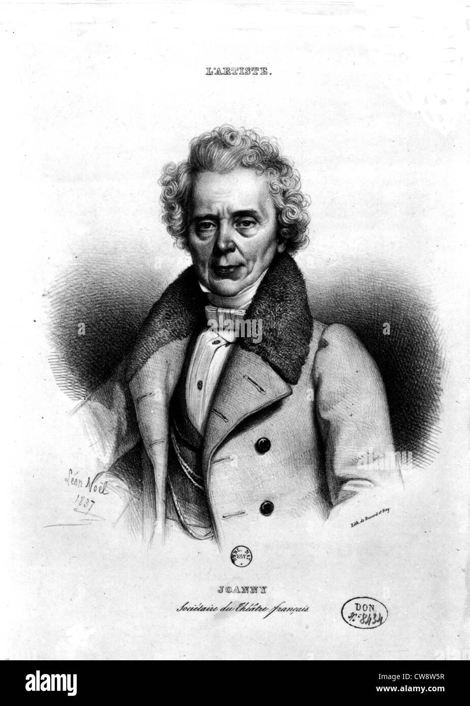 19th actor france man joanny portraits portraits hi-res stock ...