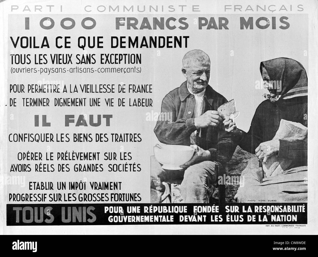 Poster of the French Communist Party Stock Photo - Alamy