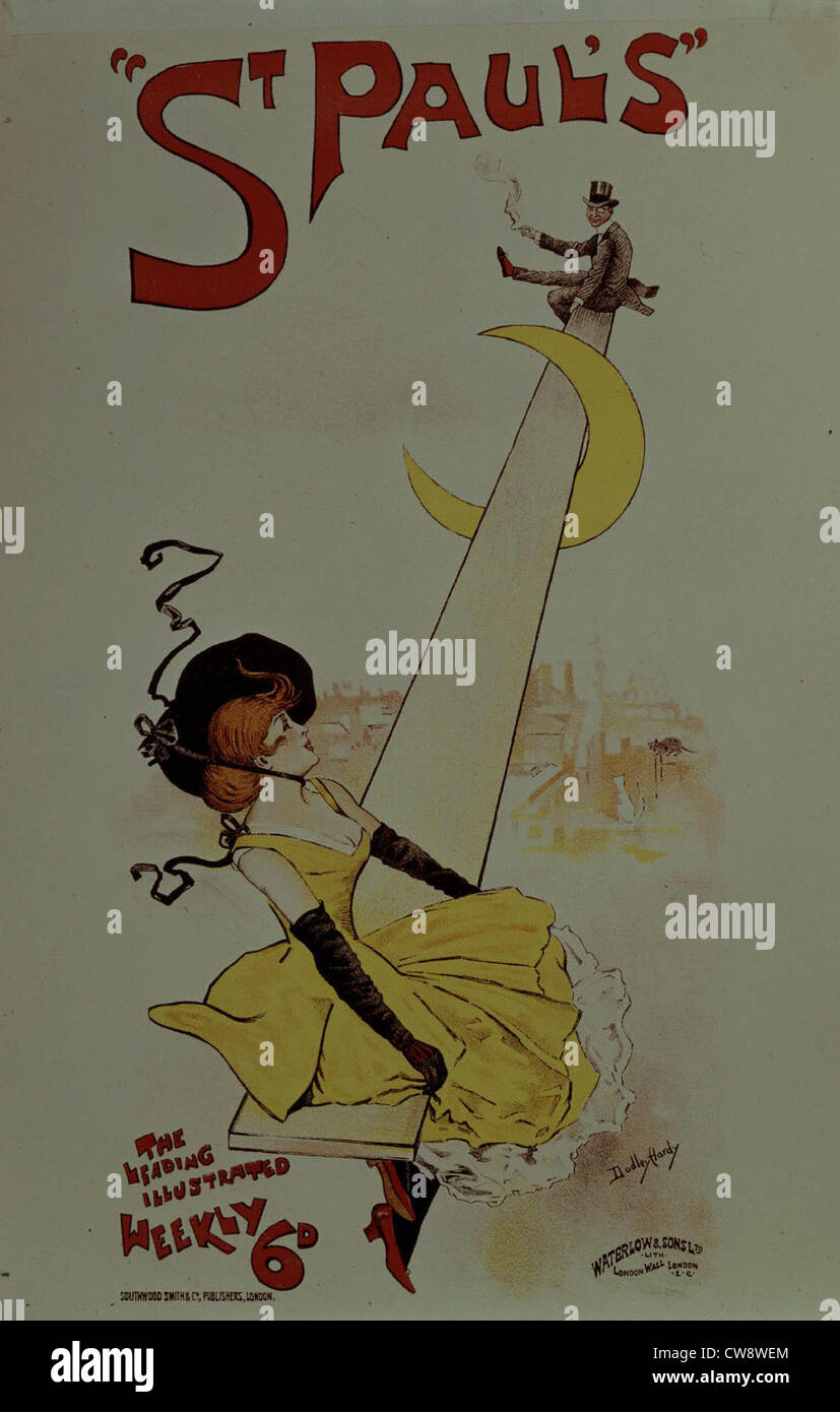 English advertising poster illustrated magazine Stock Photo - Alamy