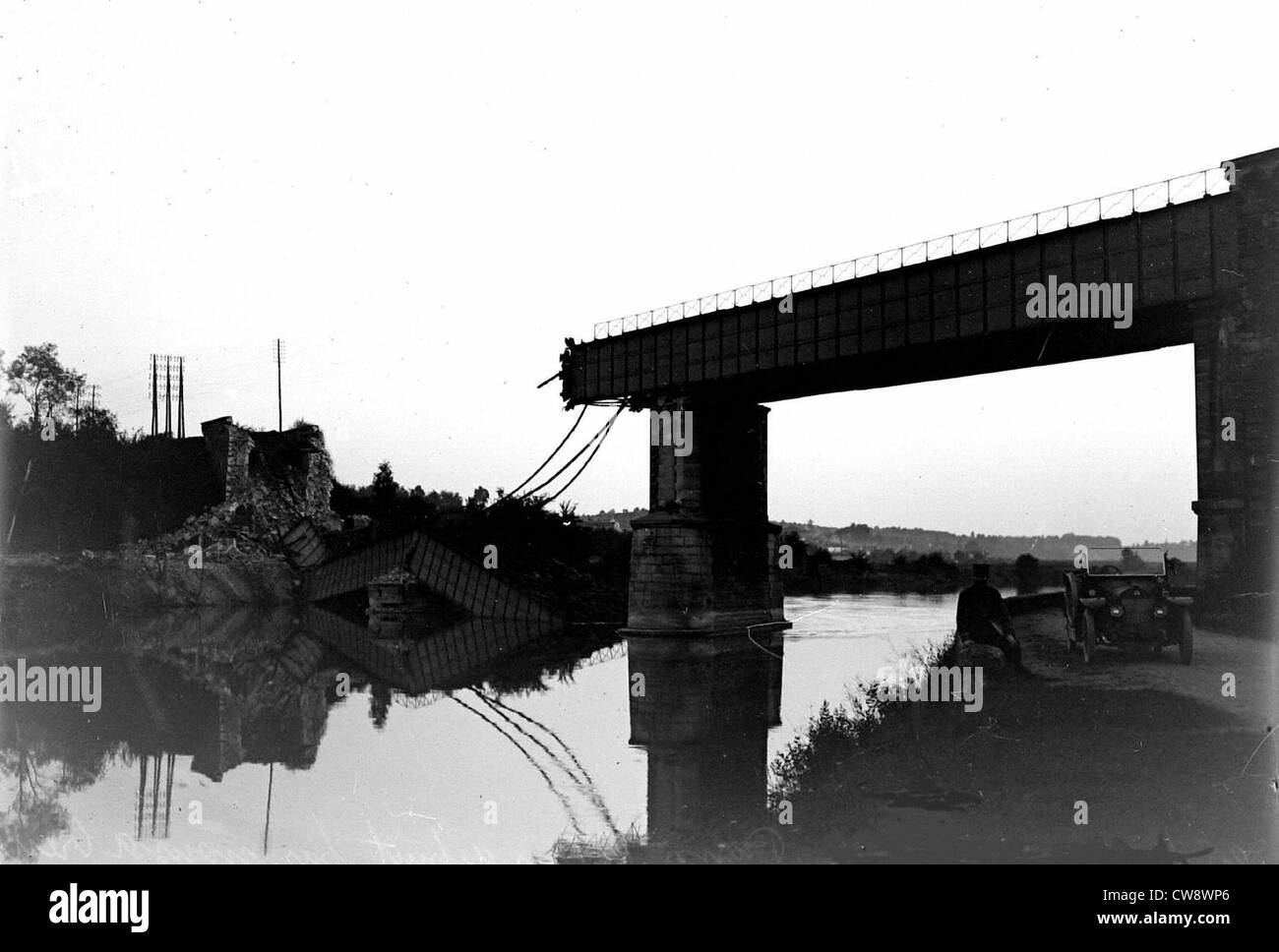 Destroyed railroad bridge hi-res stock photography and images - Alamy