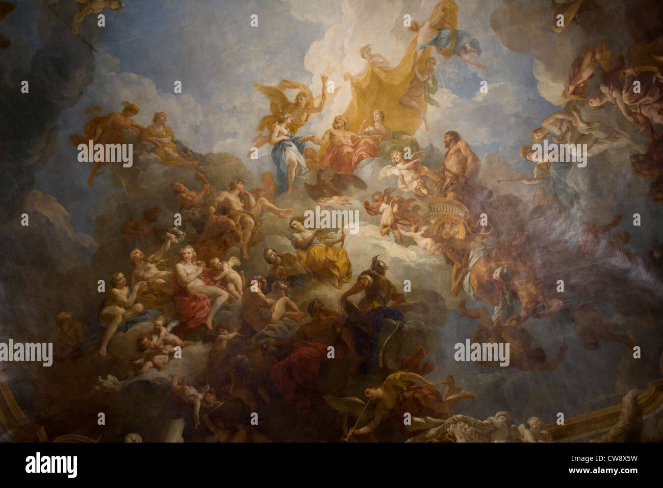 Ceiling detail of Hercules Apotheosis of Hercules 1733-1736 by François ...