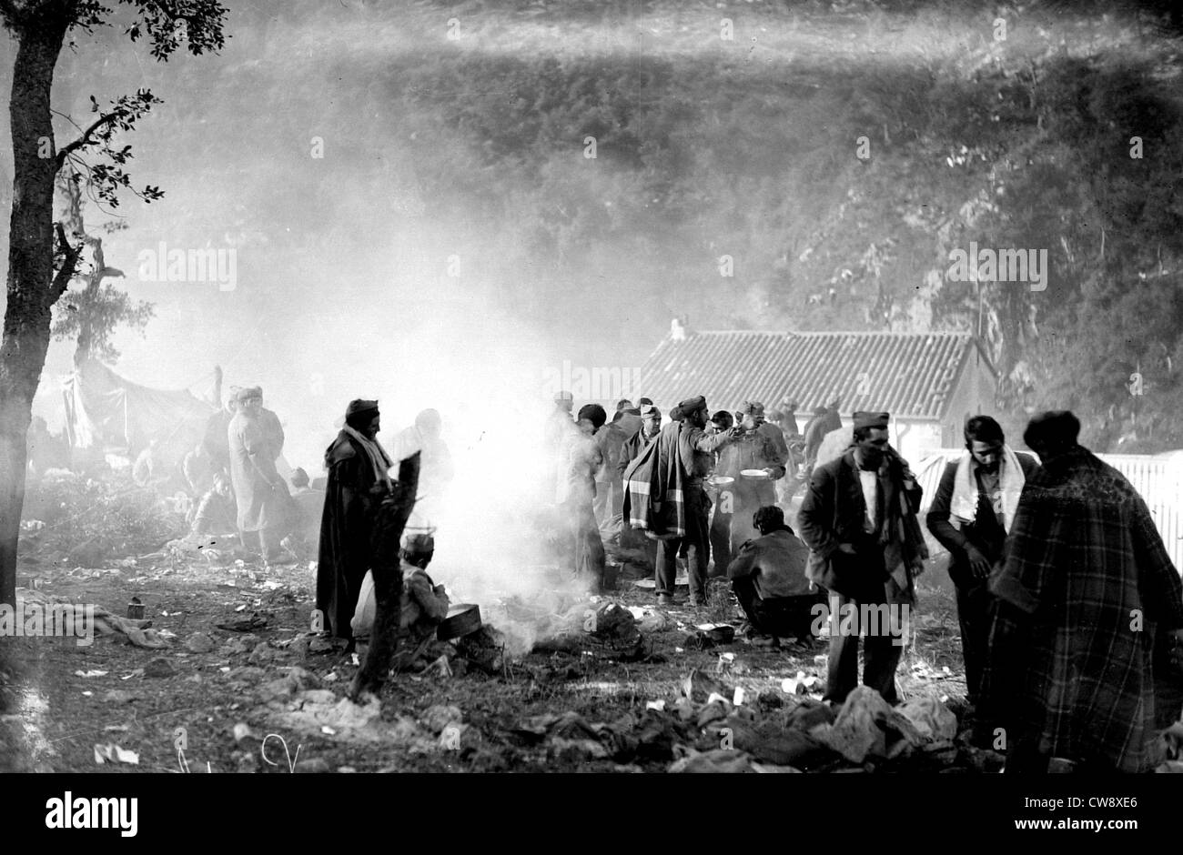 Le Perthus -Spanish refugees Stock Photo - Alamy