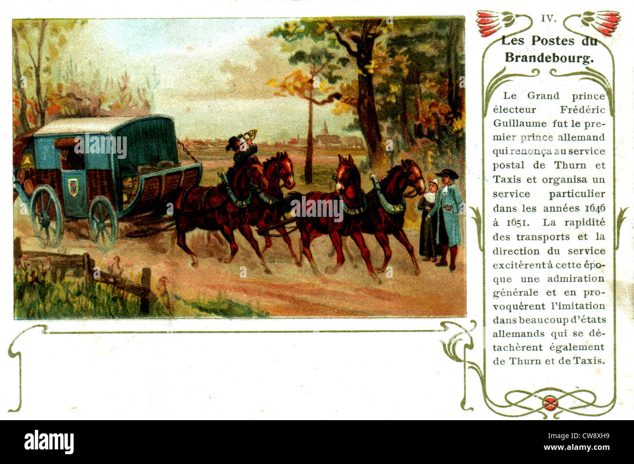 The Brandenburg post in the 17th century Stock Photo - Alamy