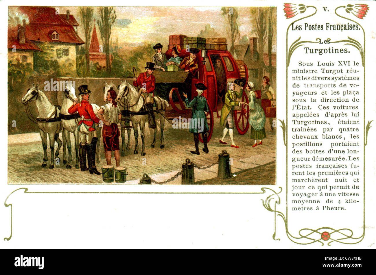 The French postal service under Louis XVI Stock Photo - Alamy