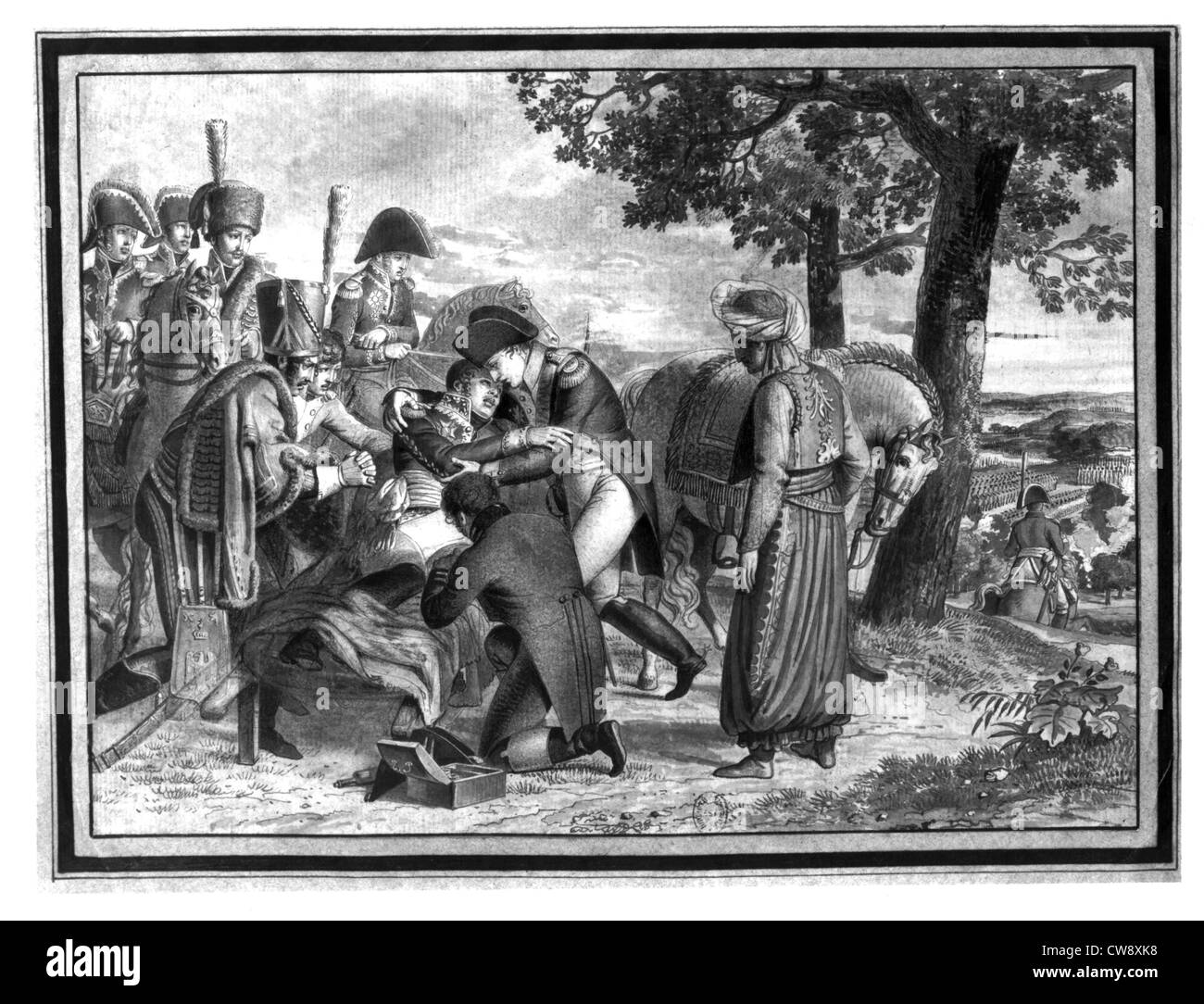 The death Lannes wounded at battle Essling Stock Photo - Alamy
