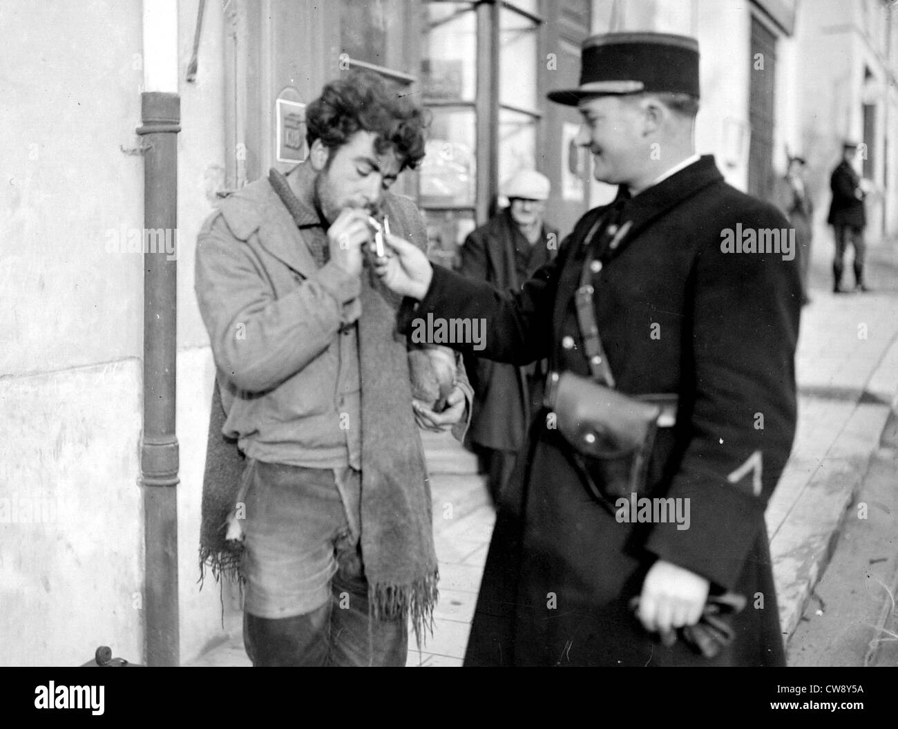 Spanish refugees at Perthus Stock Photo - Alamy