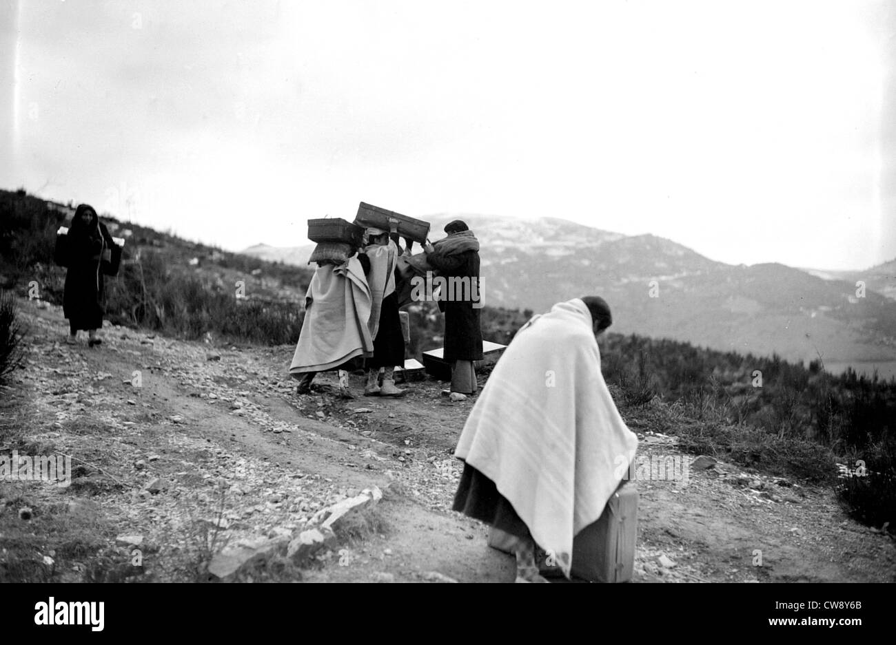 Spanish refugees fleeing to Prats-de-Mollo Stock Photo - Alamy