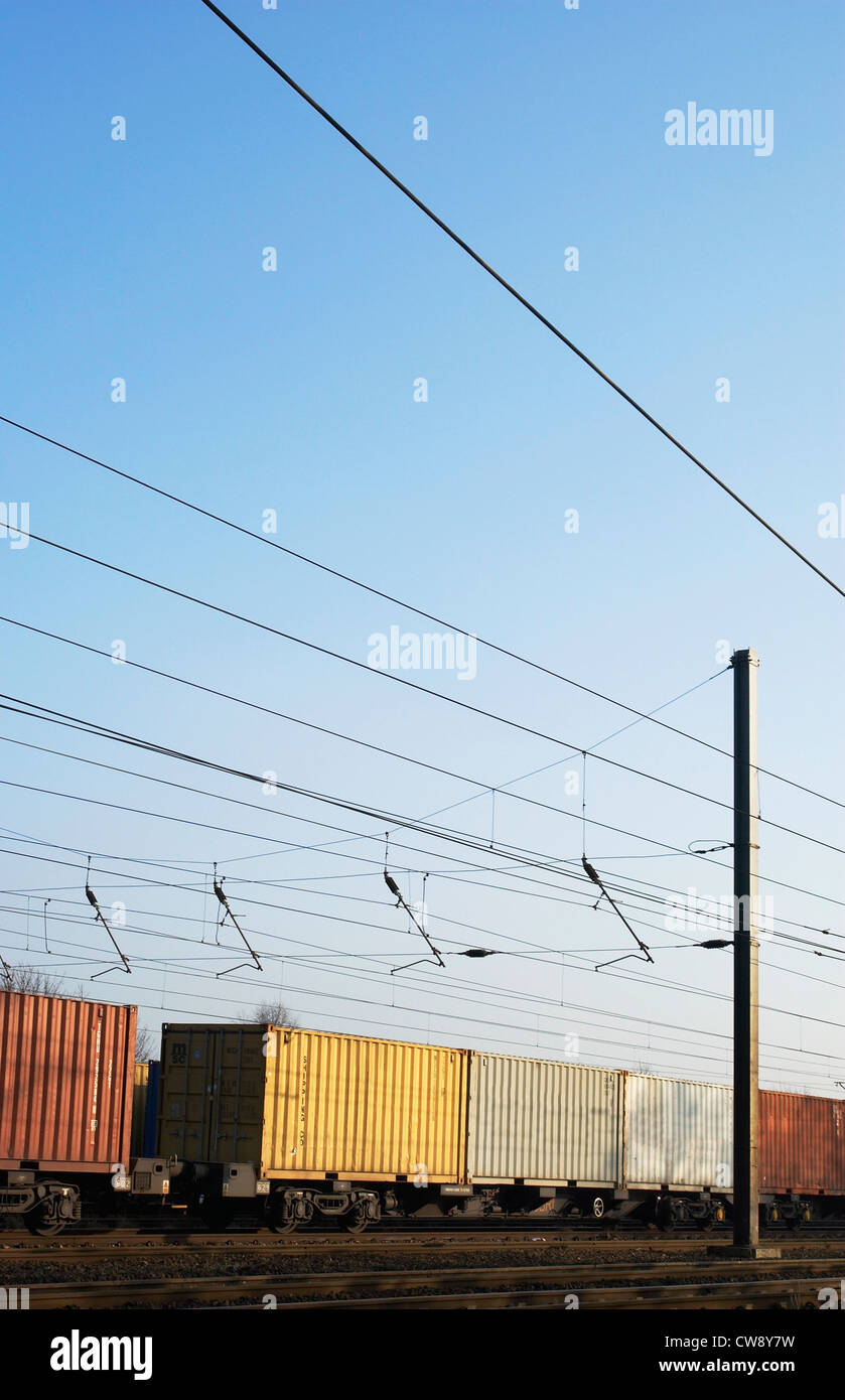 Freight train, England, UK Stock Photo - Alamy