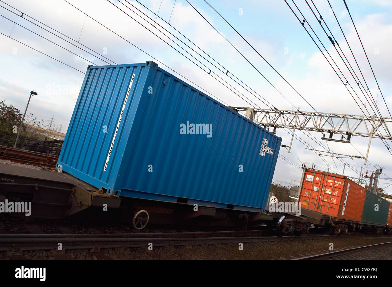 Freight train, England, UK Stock Photo - Alamy