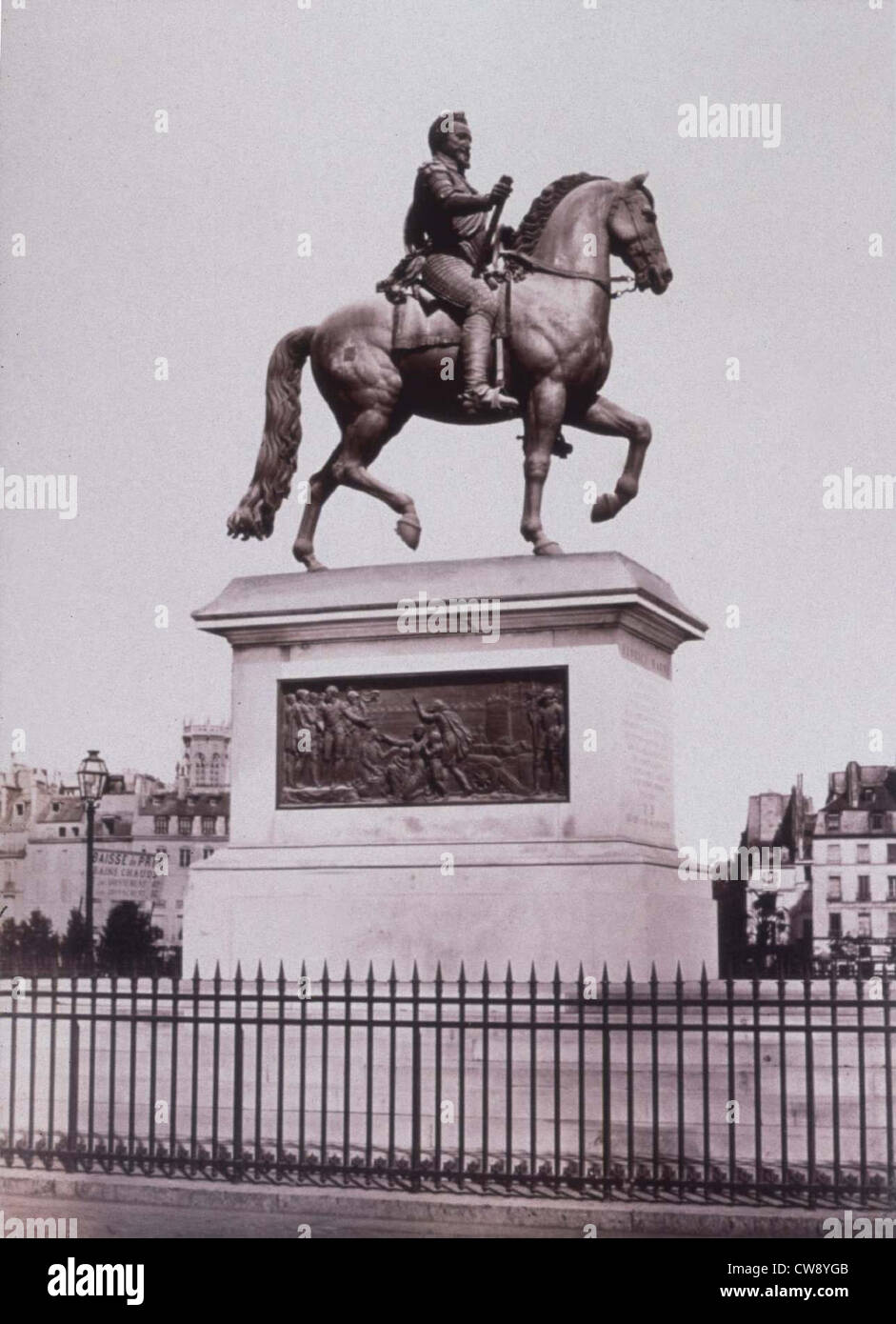 Baldus, Paris, Statue of Henri IV Stock Photo - Alamy