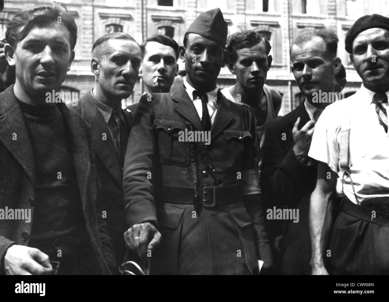Fighters F.F.I. during Liberation France (August 1944 Stock Photo - Alamy