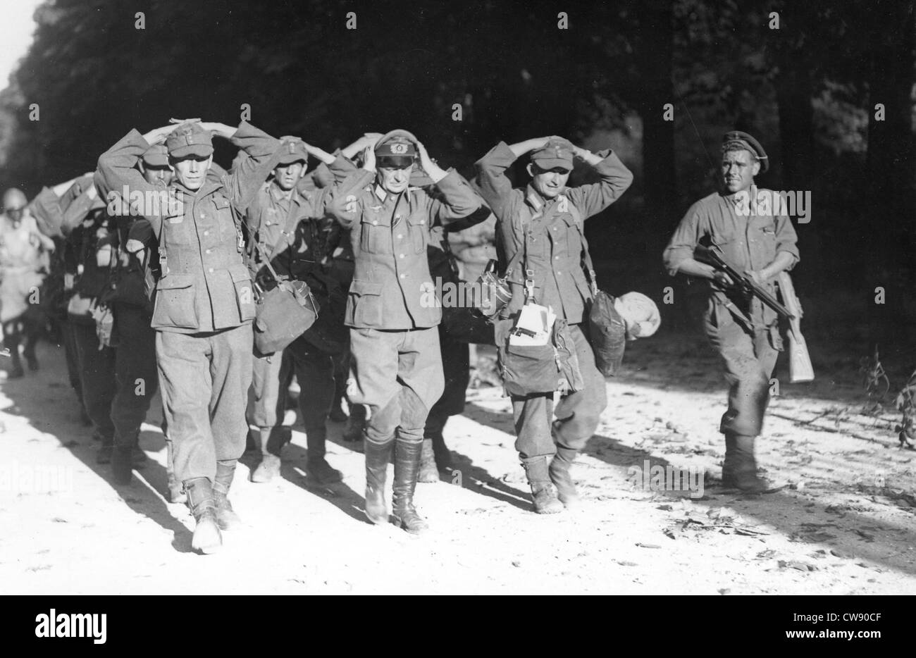 Surrender German unit at Liberation Paris near Jardin du Luxembourg ...