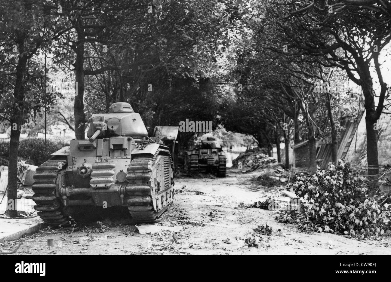 Tanks probably crossing the Jardin du Luxembourg in Paris during ...