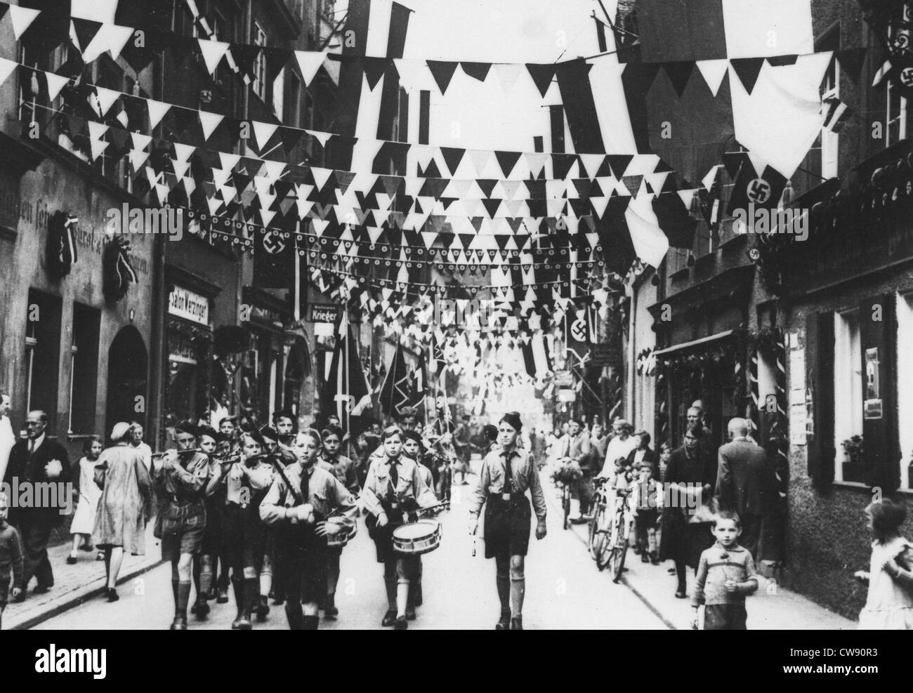 Hitler Youth parading on streets Nuremberg (1934 Stock Photo - Alamy