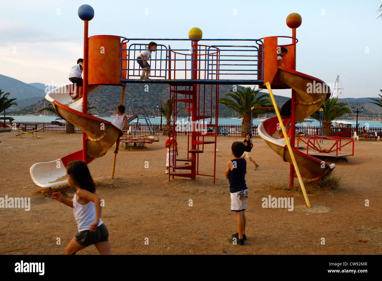 Greek playground hi-res stock photography and images - Alamy