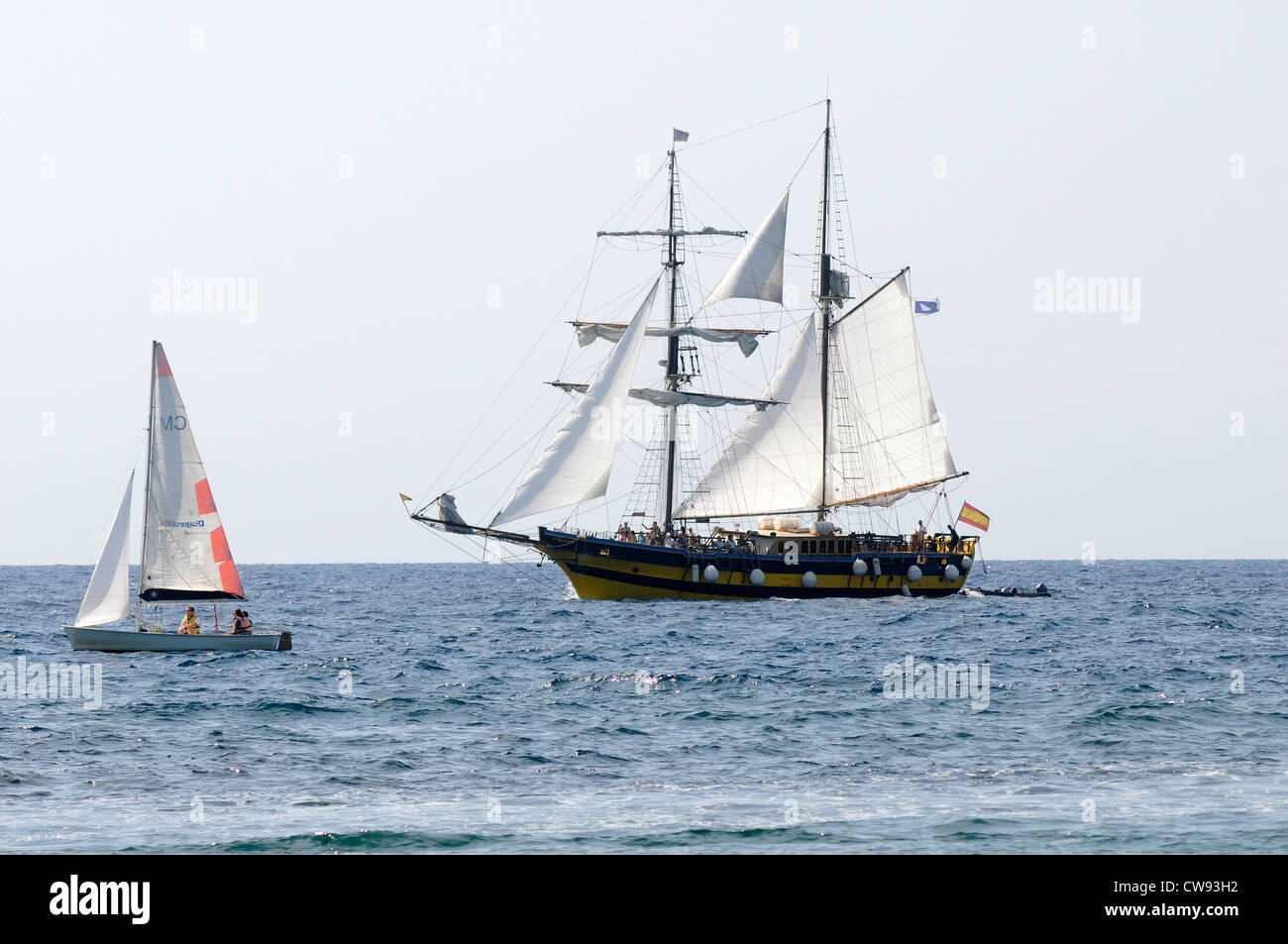 sailing ship at the Mediterranean sea Stock Photo - Alamy