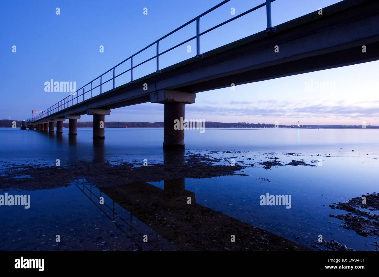 Ferry, bridge on sea Stock Photo - Alamy