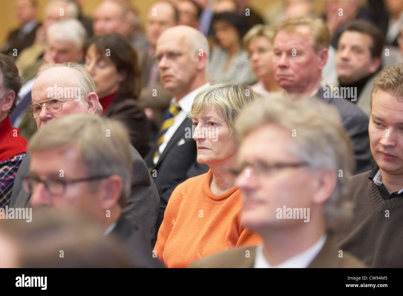 Elderly people hear a lecture Stock Photo - Alamy