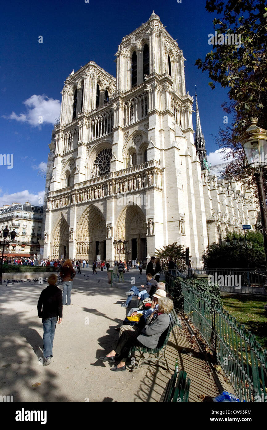 Paris, view of Notre Dame Stock Photo - Alamy