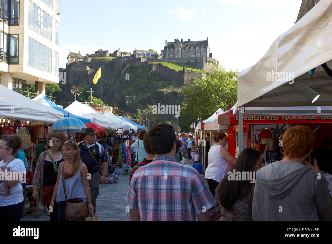 edinburgh farmers market on castle street scotland uk united kingdom ...