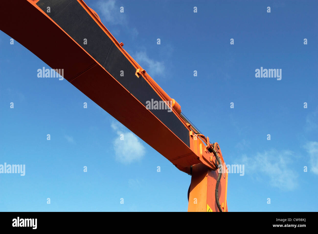 Digger hydraulic arm Stock Photo - Alamy
