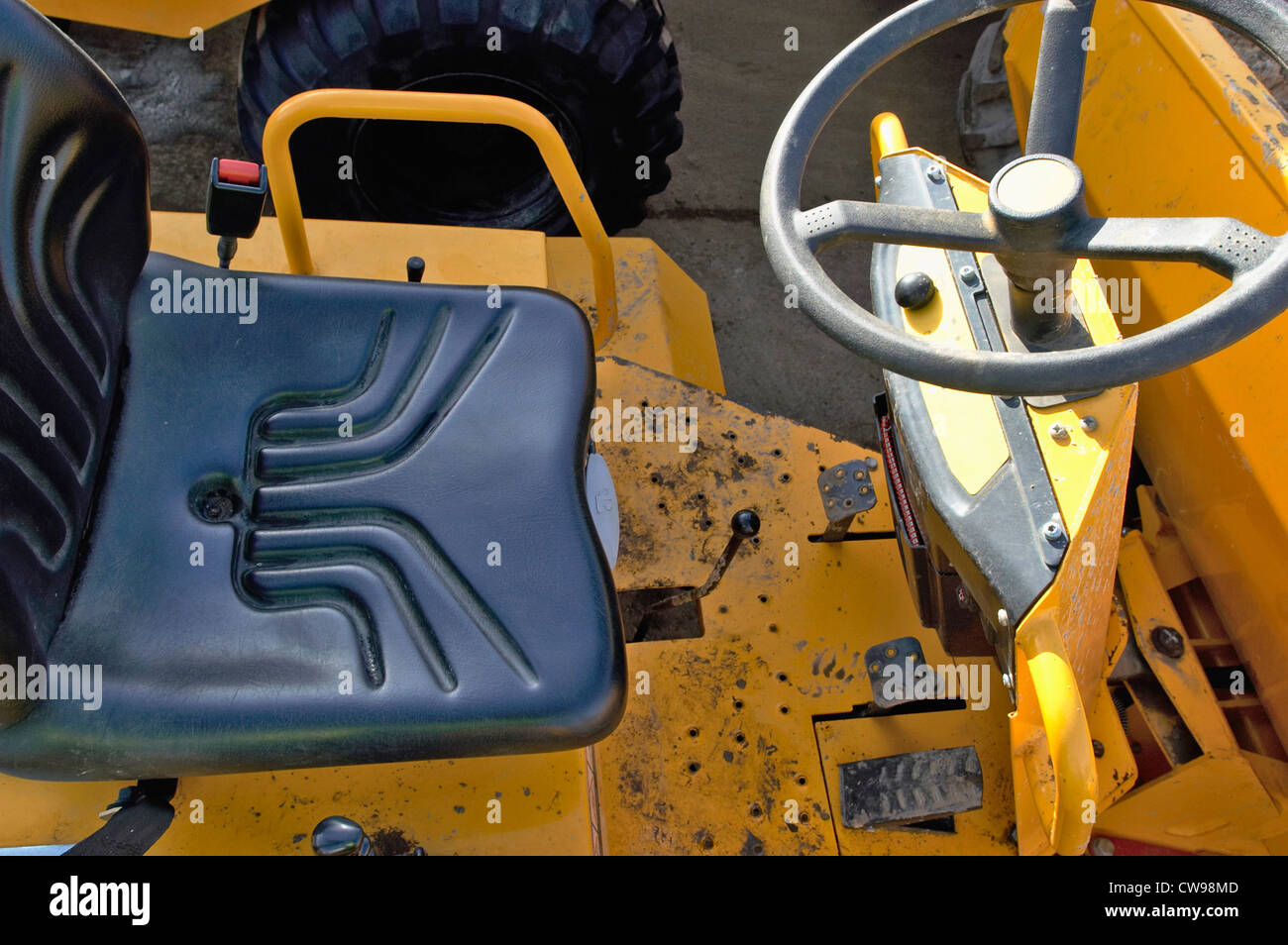Dumper truck steering wheel Stock Photo - Alamy