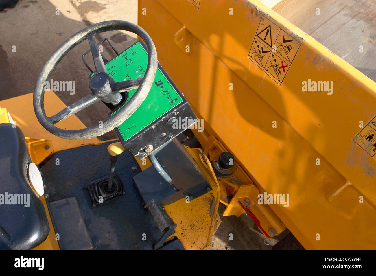 Dumper truck steering wheel Stock Photo - Alamy