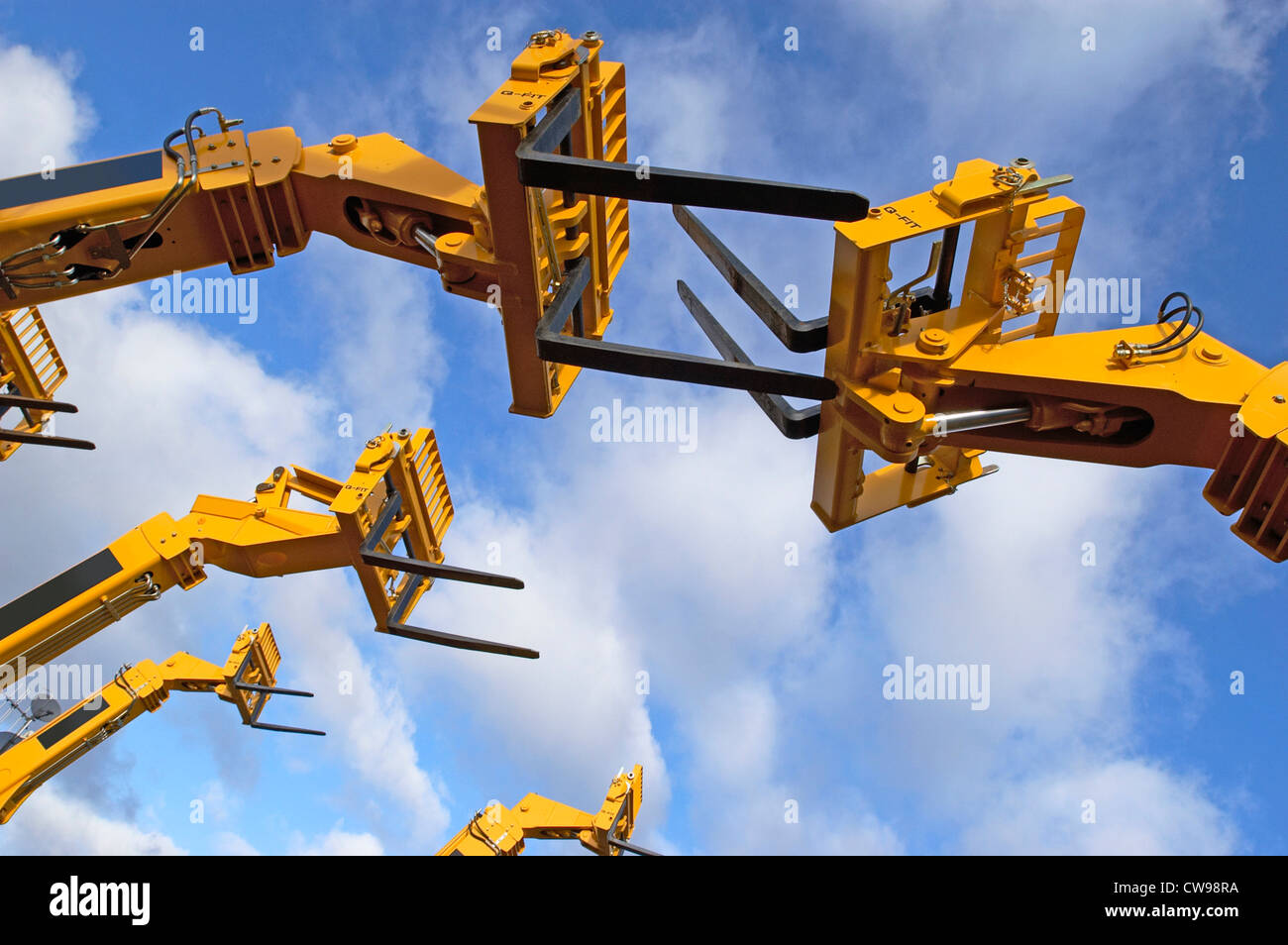 Detail of hydraulic forklift Stock Photo - Alamy