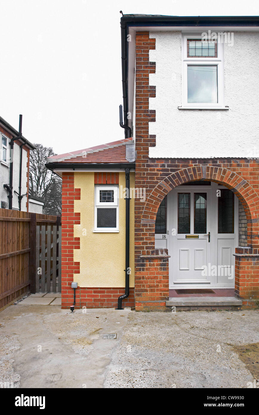 New extension on a side of a house Stock Photo - Alamy