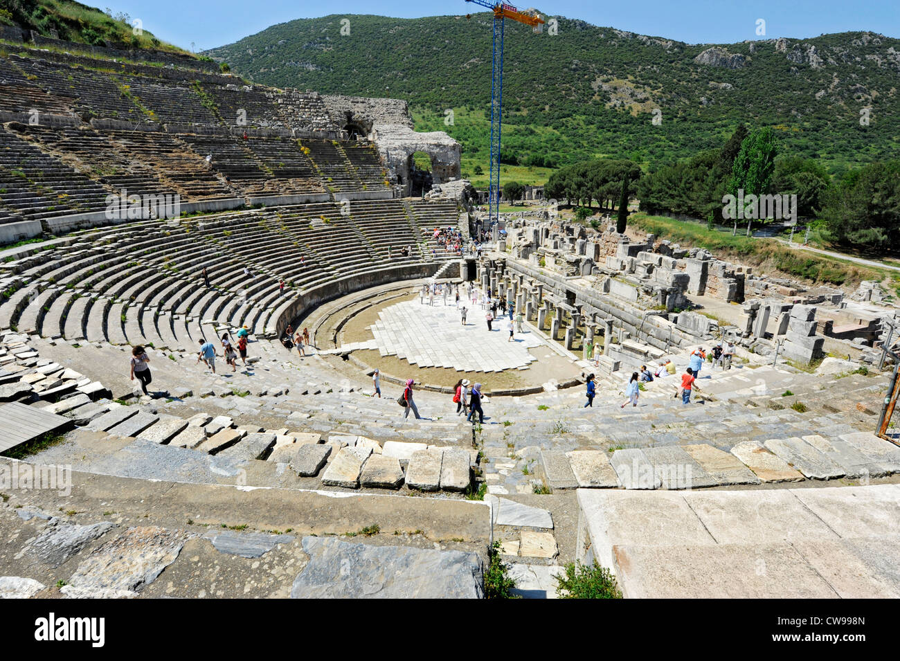The Great Theatre Ancient Ephesus Turkey Kusadasi Aegean Mediterranean ...