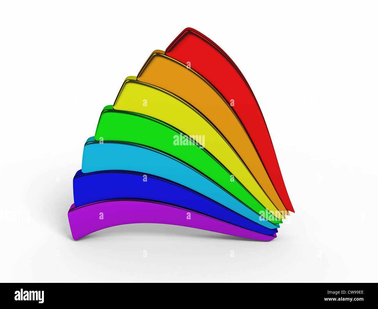 Isolated rainbow figures 3d render Stock Photo - Alamy