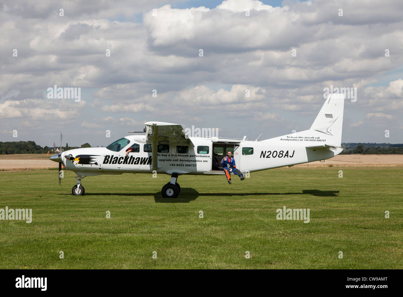 Cessna 208 Grand Caravan, reg N208AJ, at Sibson airfield, Peterborough ...