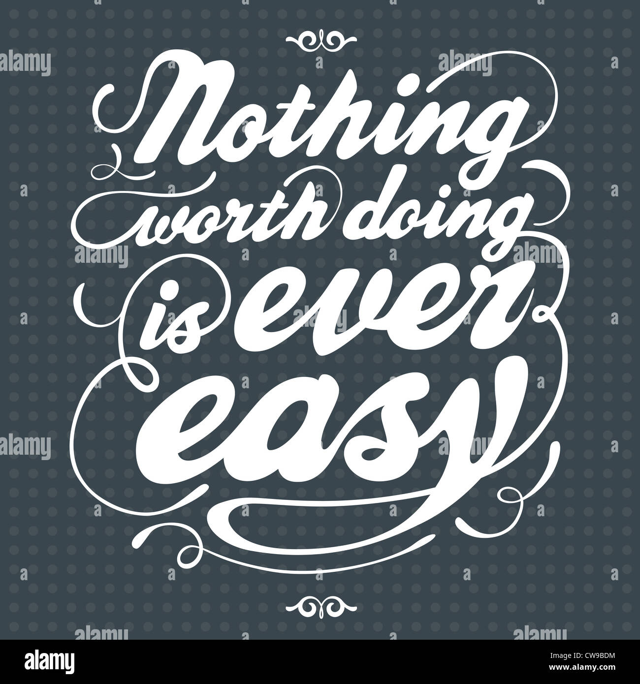 Hand drawn text lettering of an inspirational saying Stock Photo - Alamy