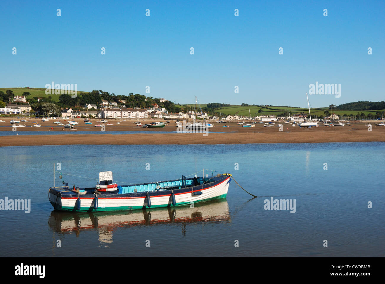 Fishing boat for hire in Appledore Stock Photo - Alamy