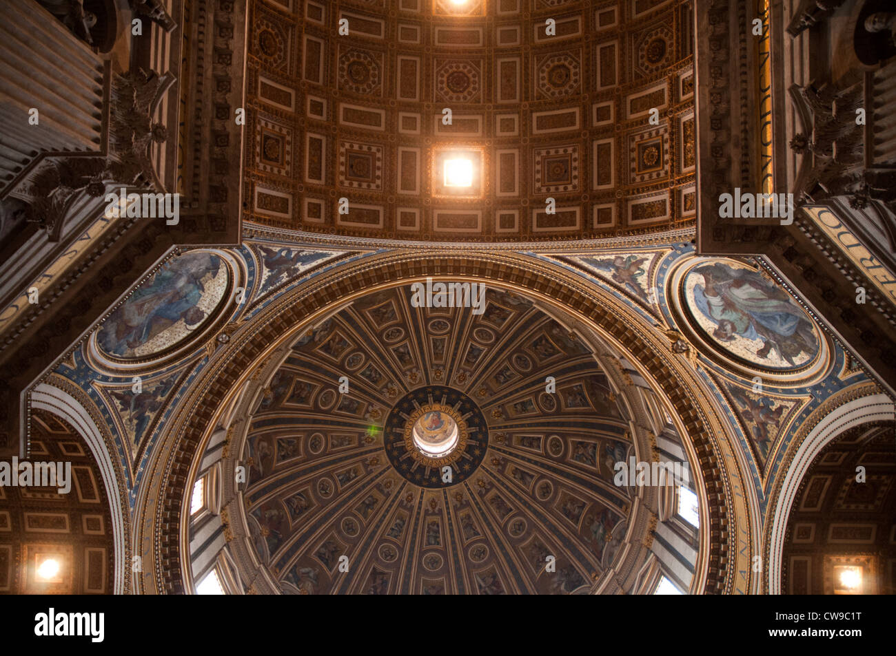 Roma - Italy St. Peter's Basilica - Vatican city Interior view - Roof ...