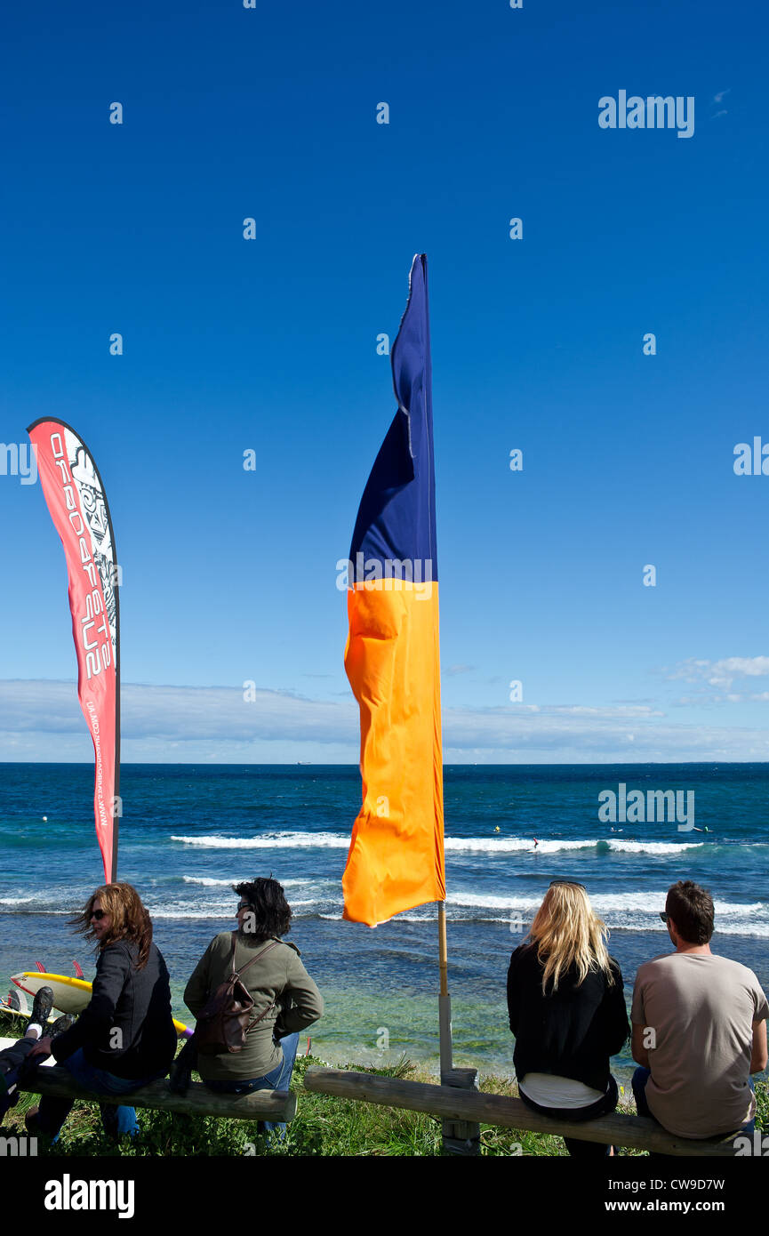 Perth Western Australia - People watching a surfing competition at ...