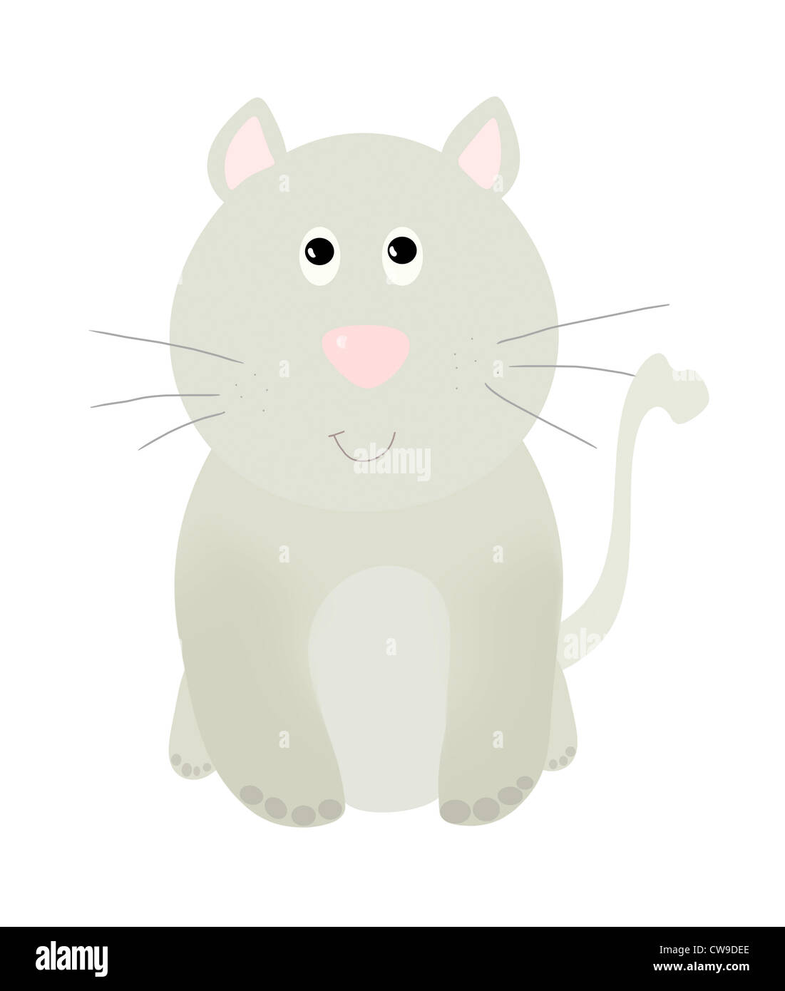 happy beige cat illustration Stock Photo - Alamy