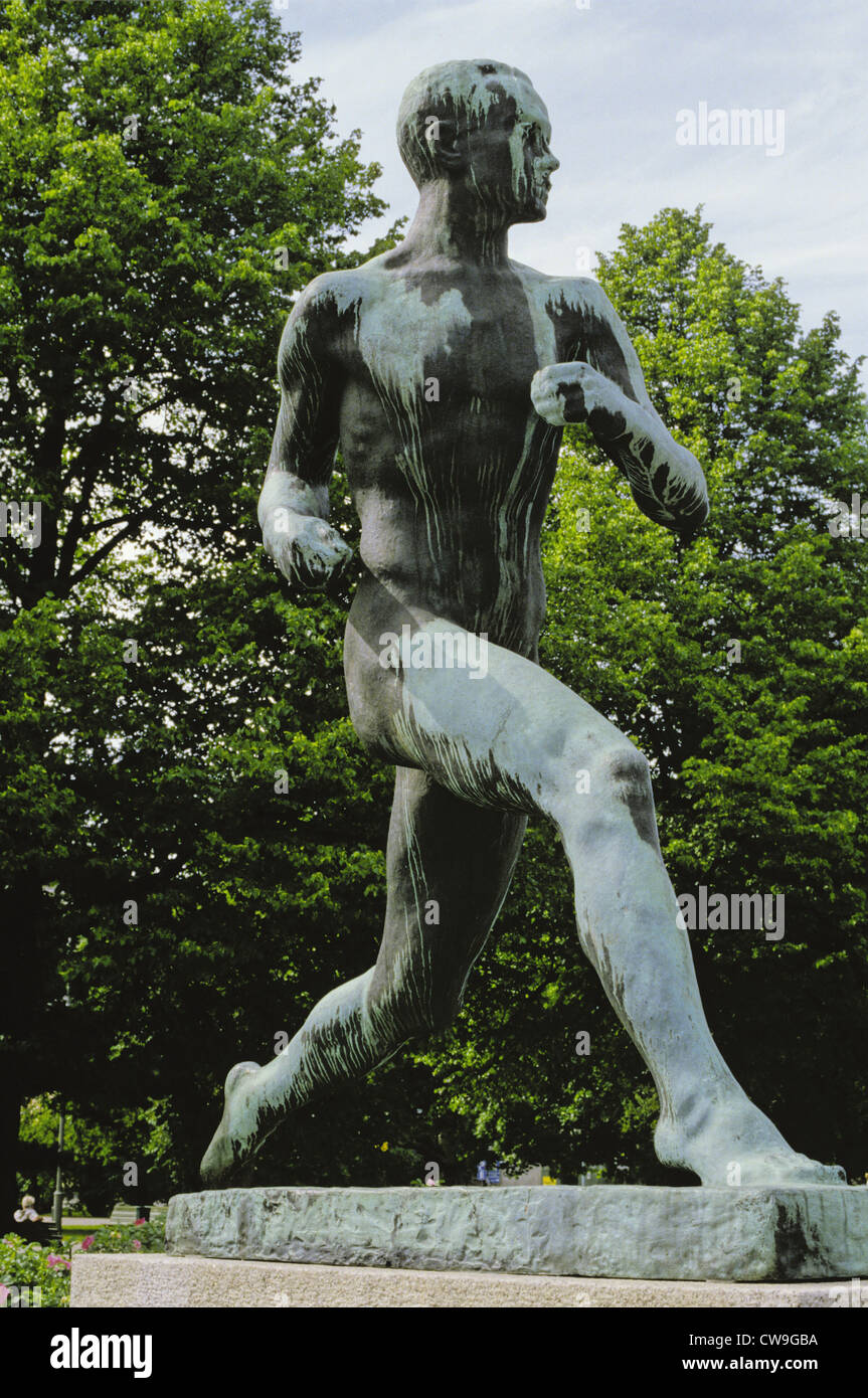 1925 statue of Finnish Olympic runner Paavo Johannes Nurmi by Wäinö ...