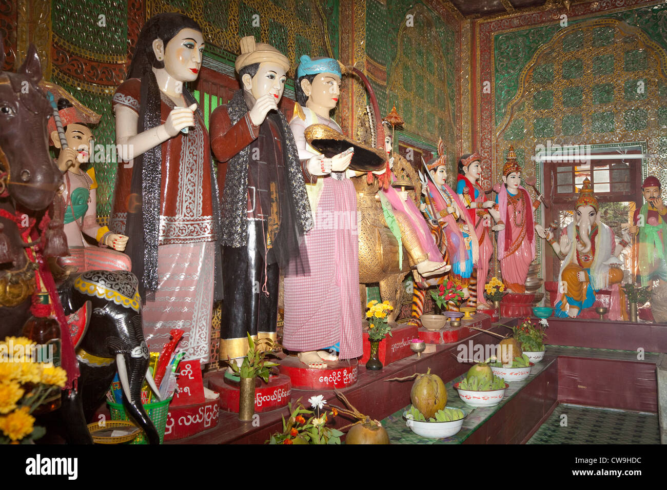 Myanmar, Burma. Shrine to Local Nats (Spirits), Mount Popa Monastery ...
