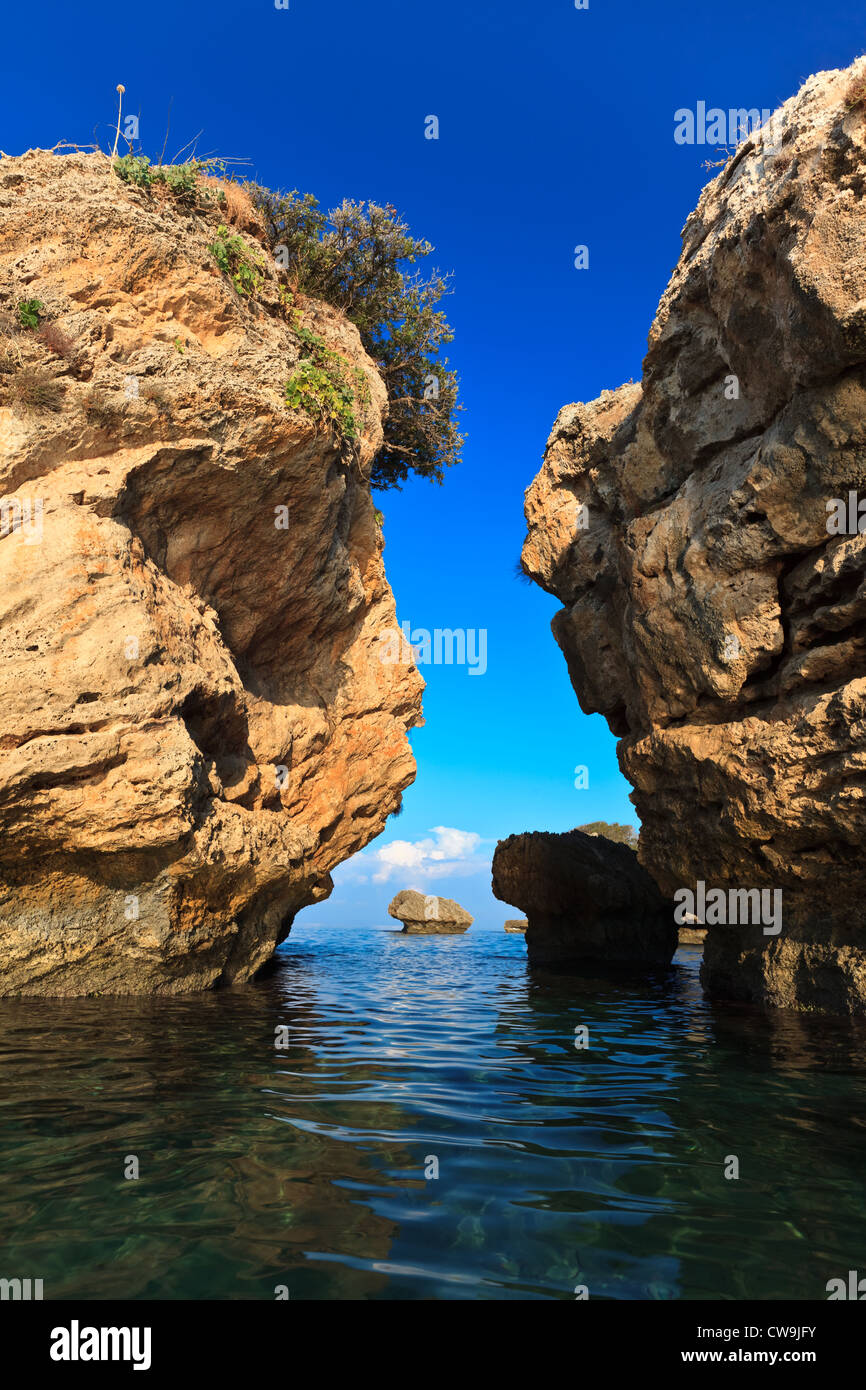 stones in sea Stock Photo - Alamy