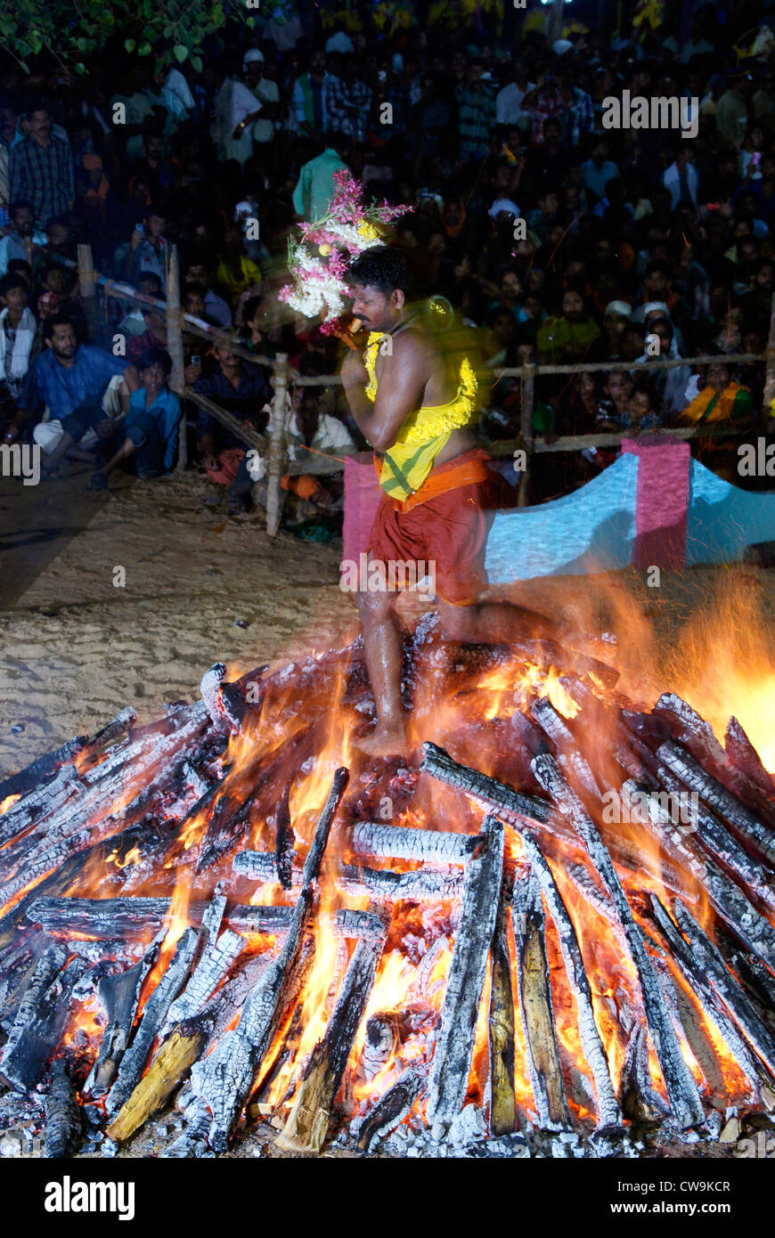 Agnikavadi festival rituals at Sree rajarajeswari Devi temple Stock ...
